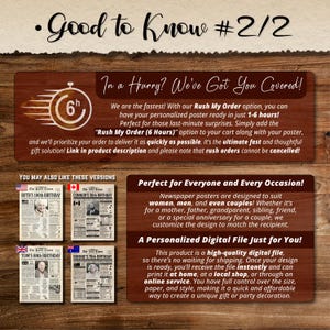 100th Birthday Gift, 100th Birthday Newspaper Sign, 100 Years Ago Back ...