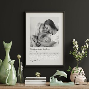 Custom Gift for Mothers, Photo Personalized Mom Definition Poster for ...