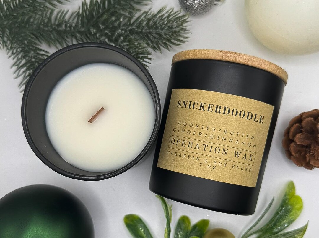 Snickerdoodle Wood Wick Candle by Operation Wax Warm Cookies Cinnamon ...