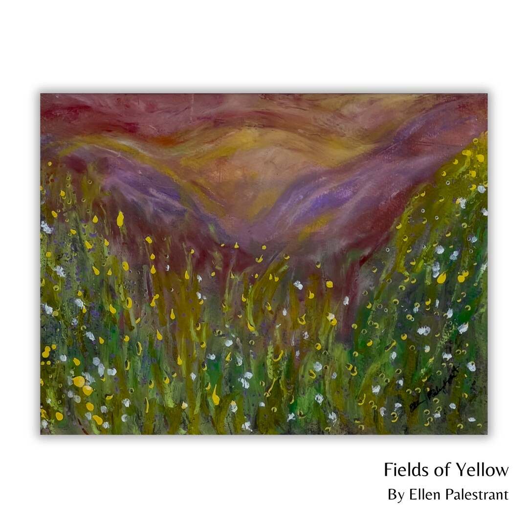 Fields of Yellow - Original Painting Landscape Abstract Art ...