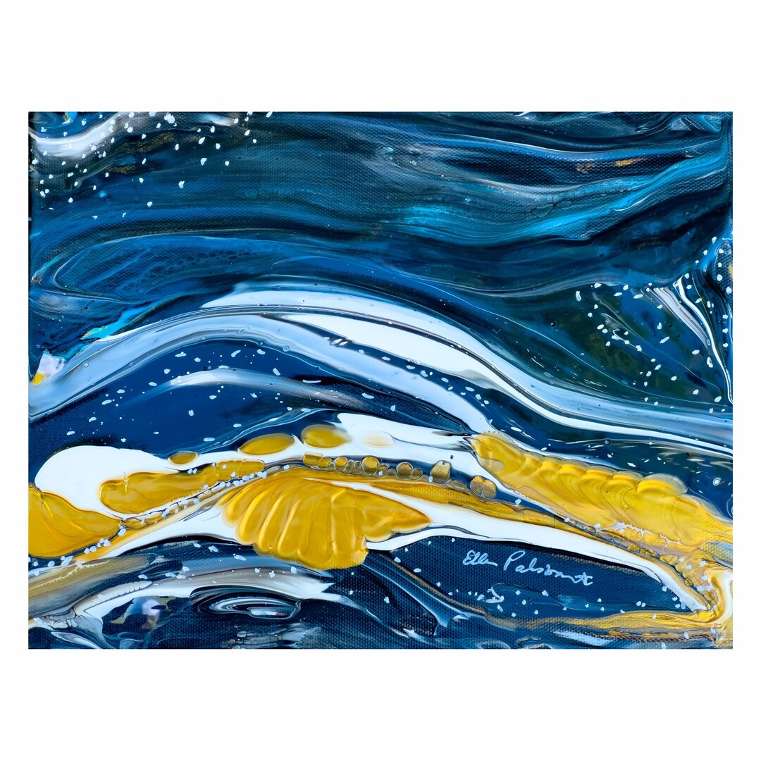 A Bridge of Gold, Original Painting, Abstract Art, Acrylic, Canvas Wrap ...