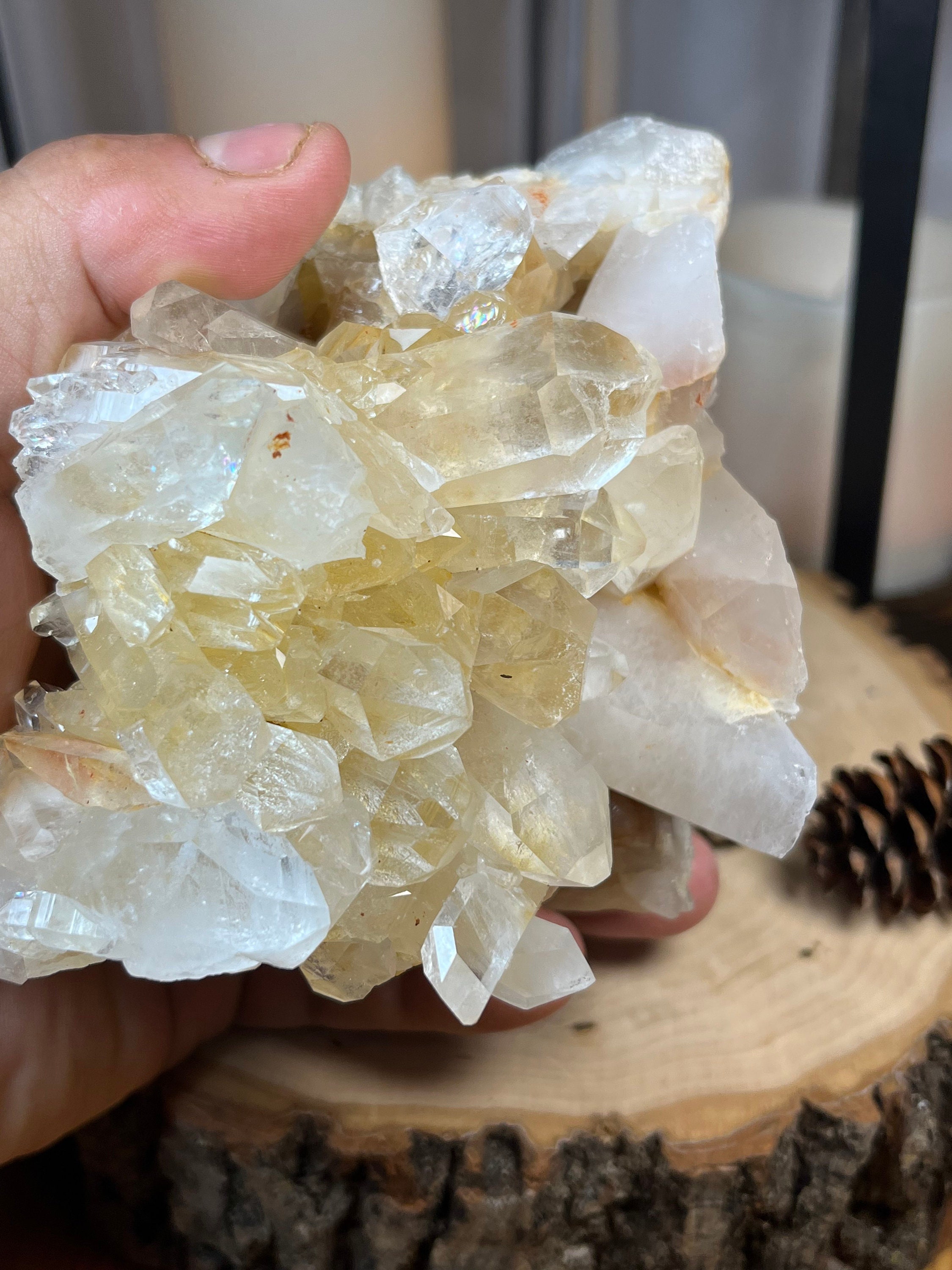 Large Cluster Quartz Crystal Rainbow Inclusions | Ethically Sourced ...