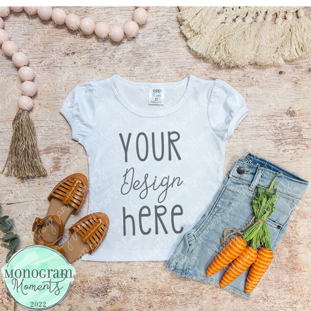 ARB Blanks-sspuff-easter- Girl's Short Sleeve Mockup- Spring Mockup - Etsy