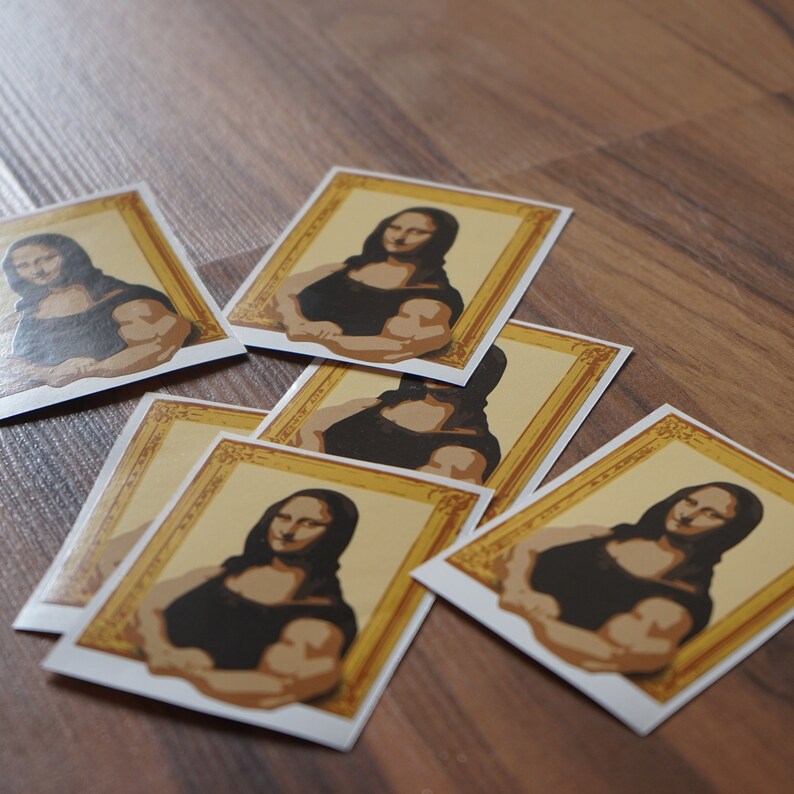 50x Sticker Buffed Mona-lisa high Gloss - Etsy