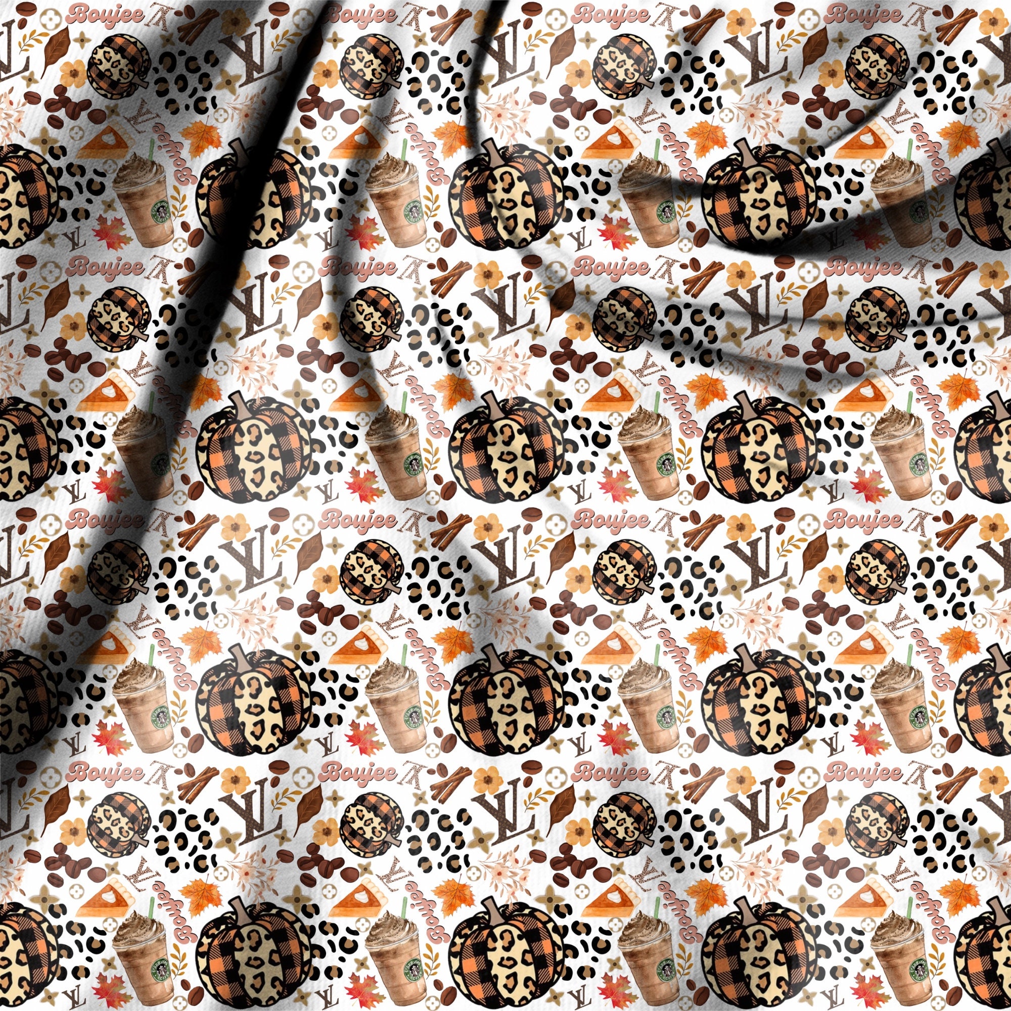 Boujee Fall Seamless File, Leopard Seamless, Inspired by Pattern, Starbucks, Leopard Pumpkins - Etsy