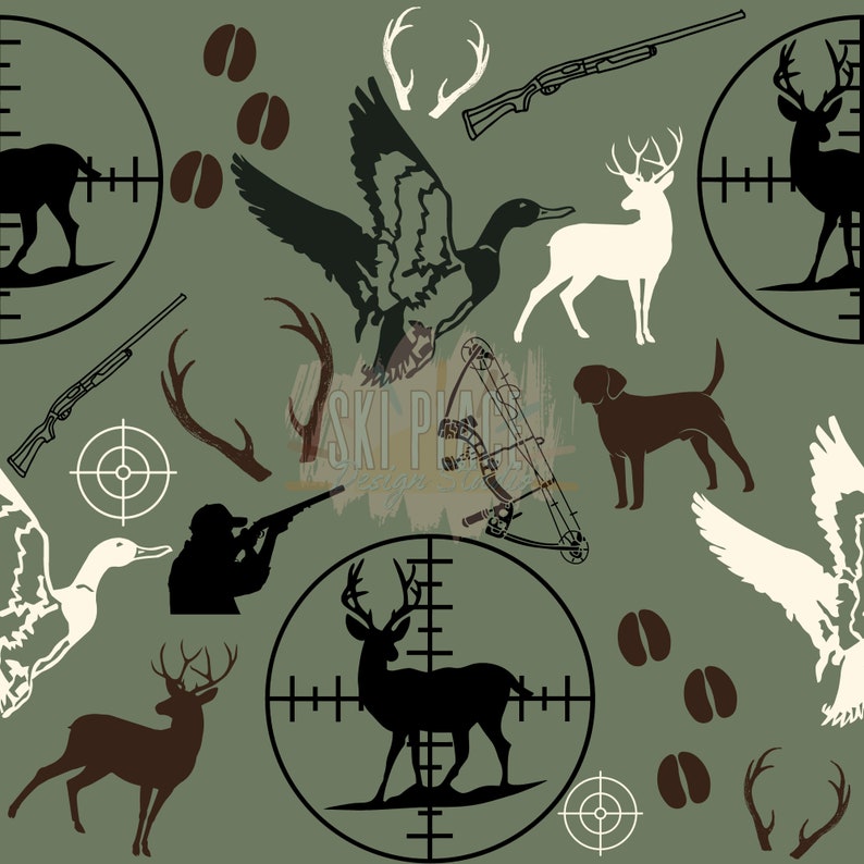 Hunting Seamless, Deer Hunting Pattern, Boy Seamless Design, Duck ...