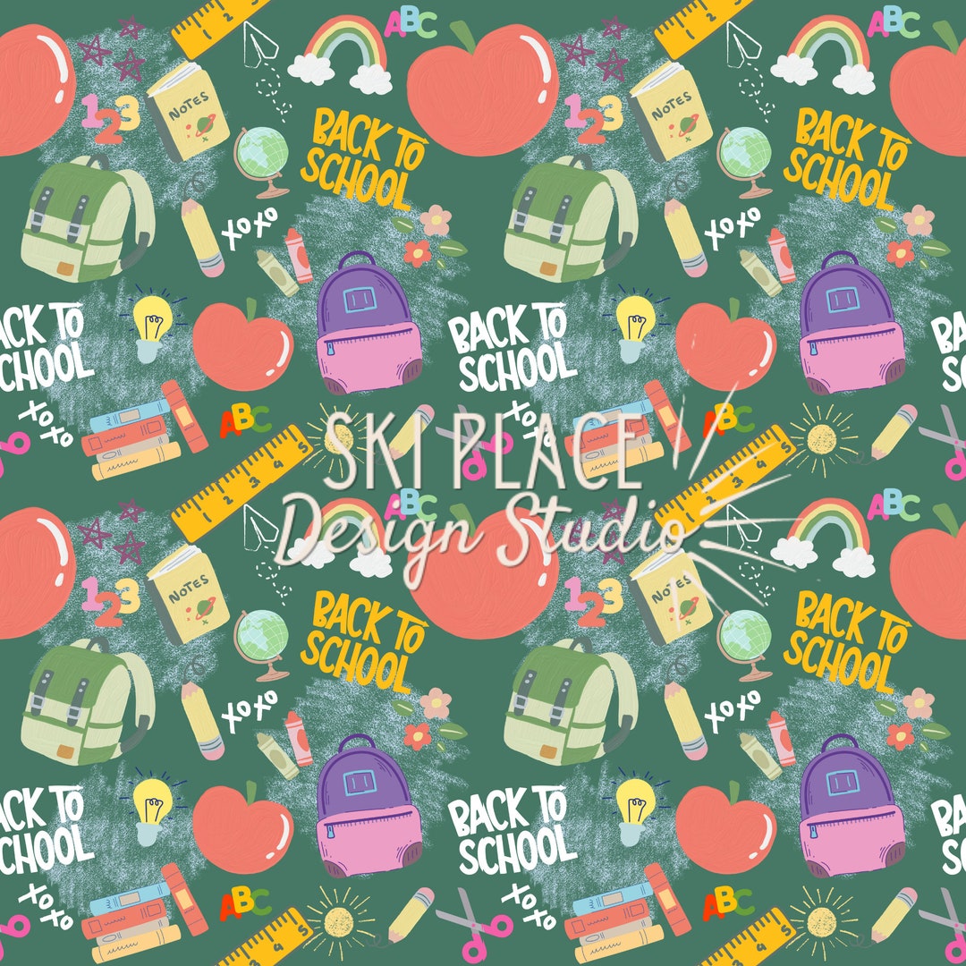 Back to School Seamless, Kinder Pattern, School Seamless Design, Kids ...