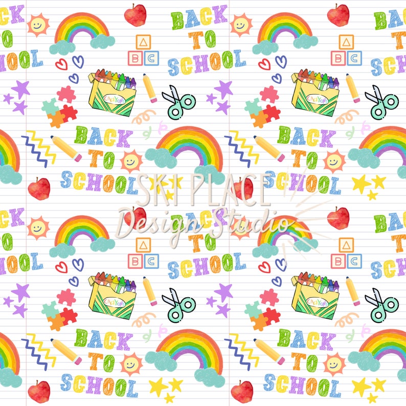 Back to School Seamless, Kinder Pattern, School Seamless Design, Kids ...