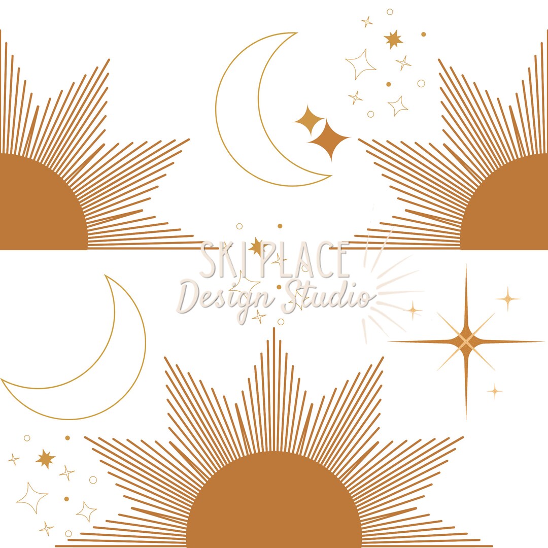 Dusty Sunset Seamless, Sunset Seamless Pattern, Boho Sun Seamless ...