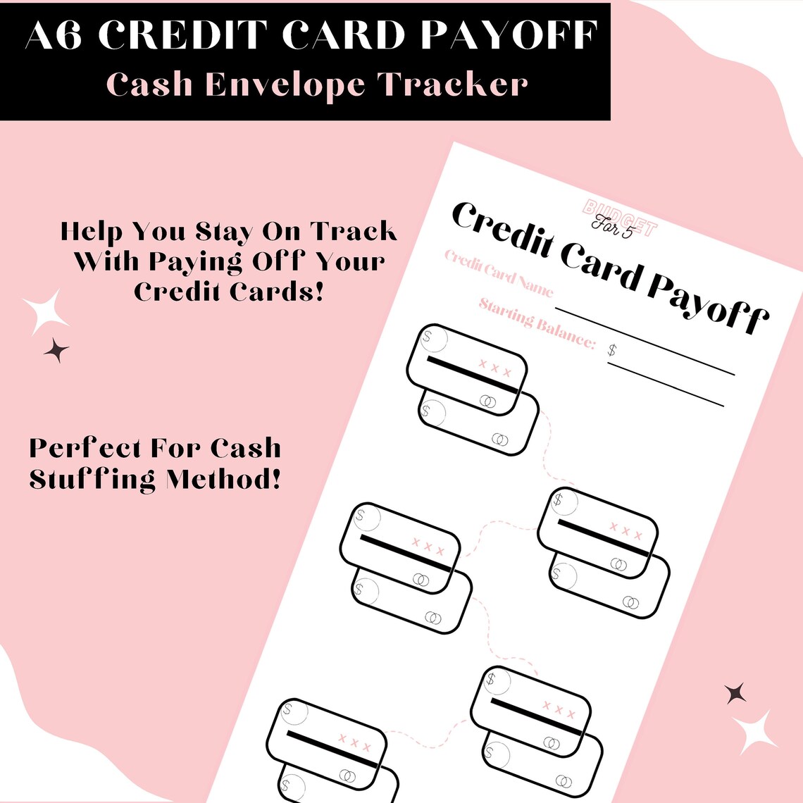 Credit Card Payoff Tracker Printable Credit Card Payment - Etsy