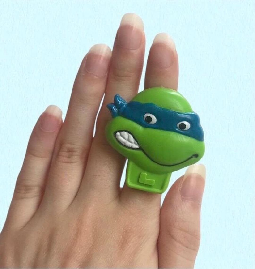 1990 Teenage Mutant Ninja Turtles Leonardo Toy Ring Child-sized Plastic ...