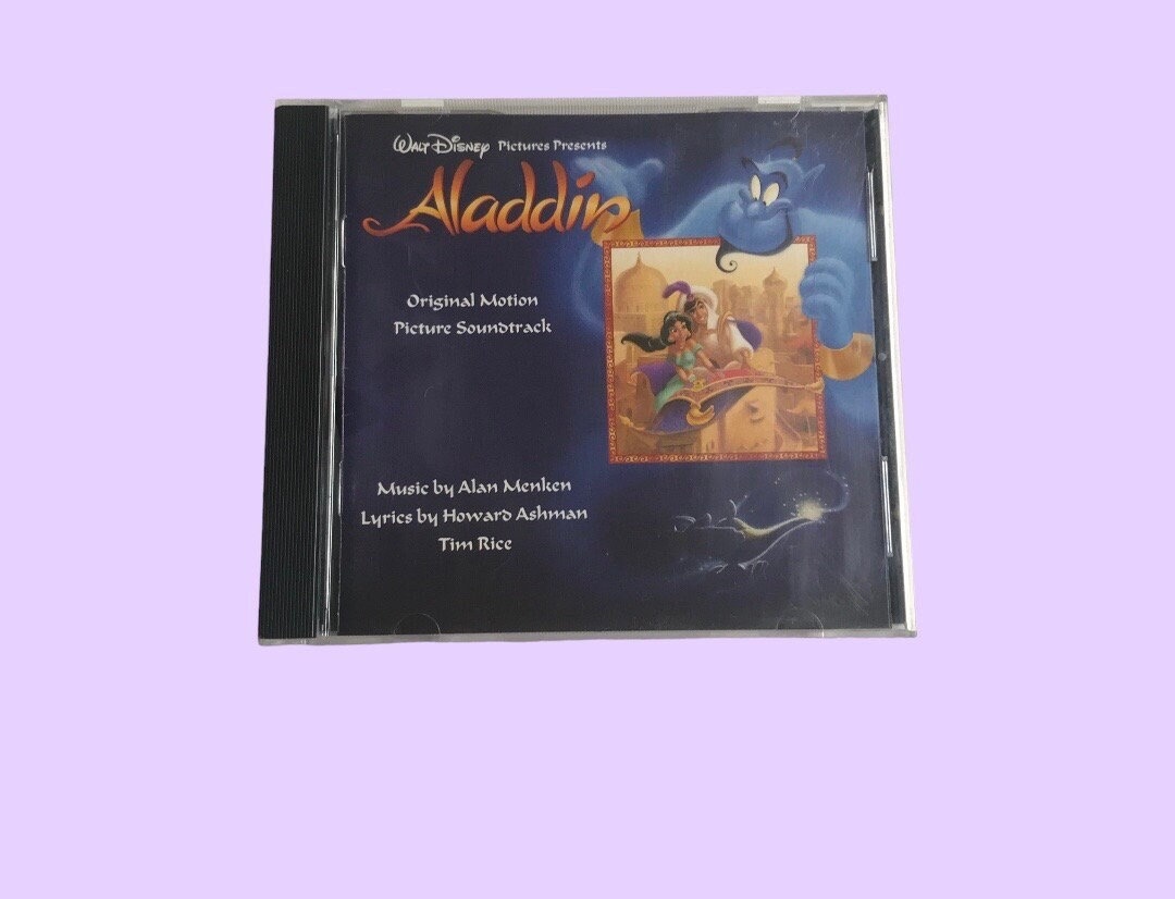 1992 Disney Aladdin CD Walt Disney Records Aladdin Official Soundtrack ...