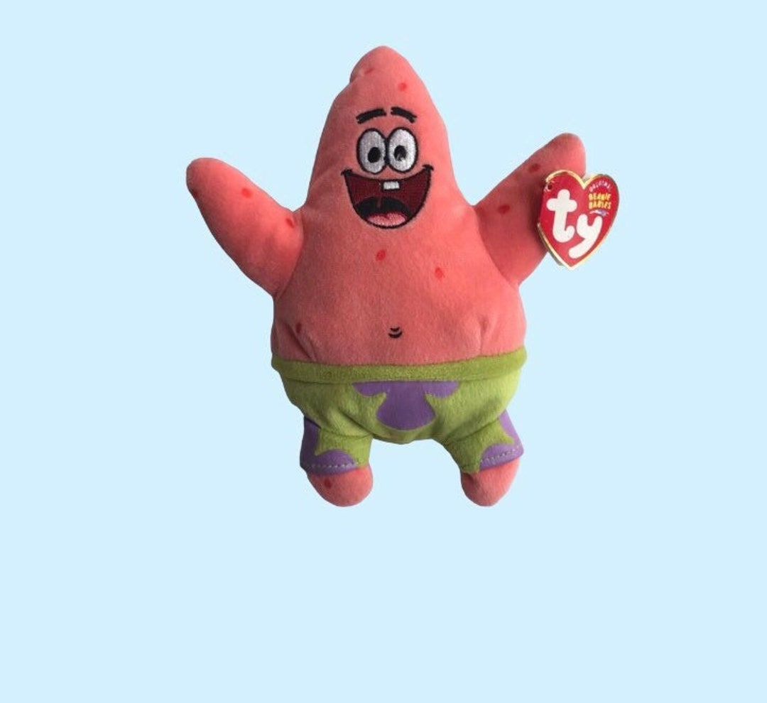 TY Patrick Star Beanie Baby | 2004 Spongebob Squarepants Viacom TY ...