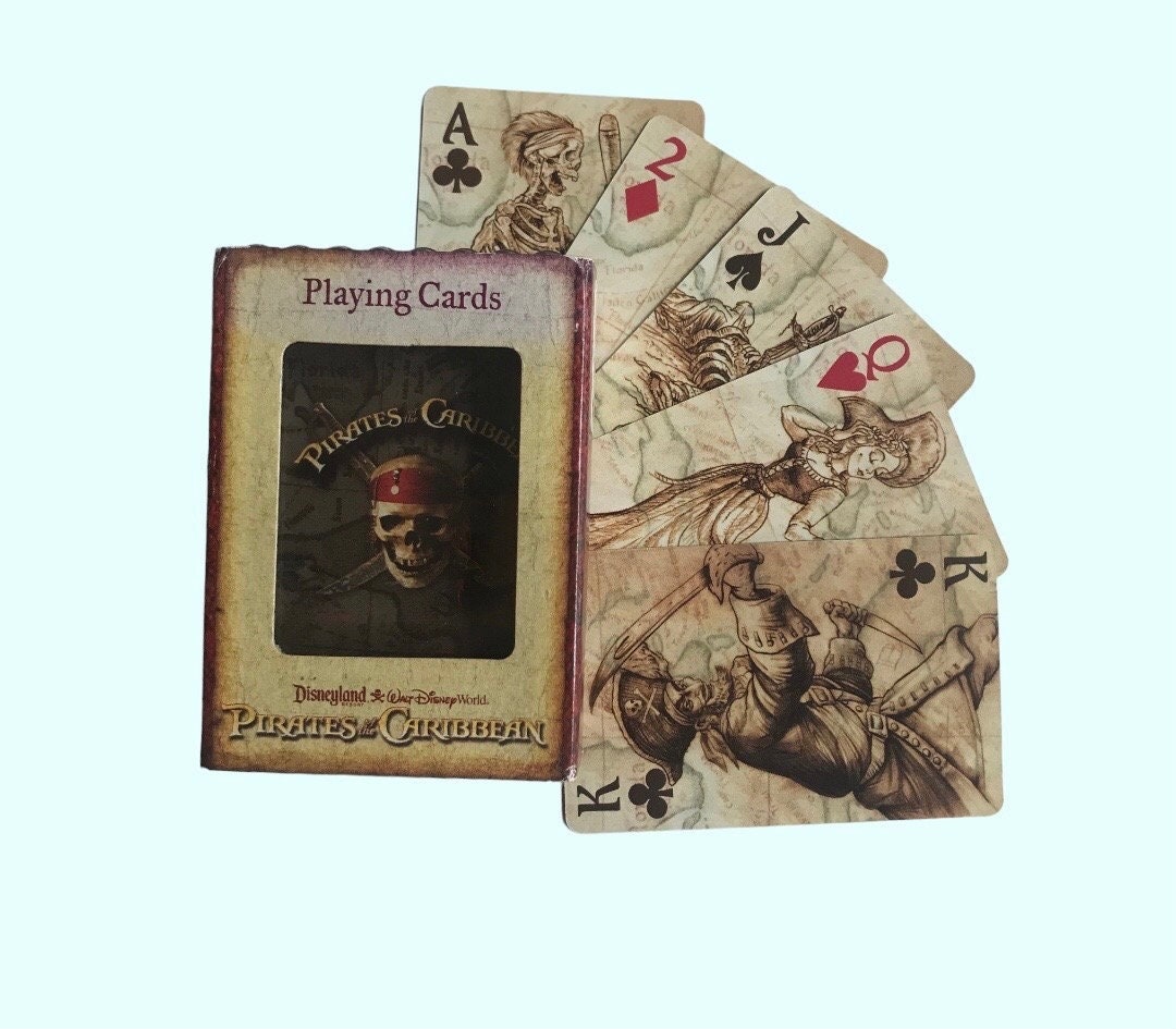 Disney Parks Pirates of the Caribbean Playing Cards Complete Deck in ...