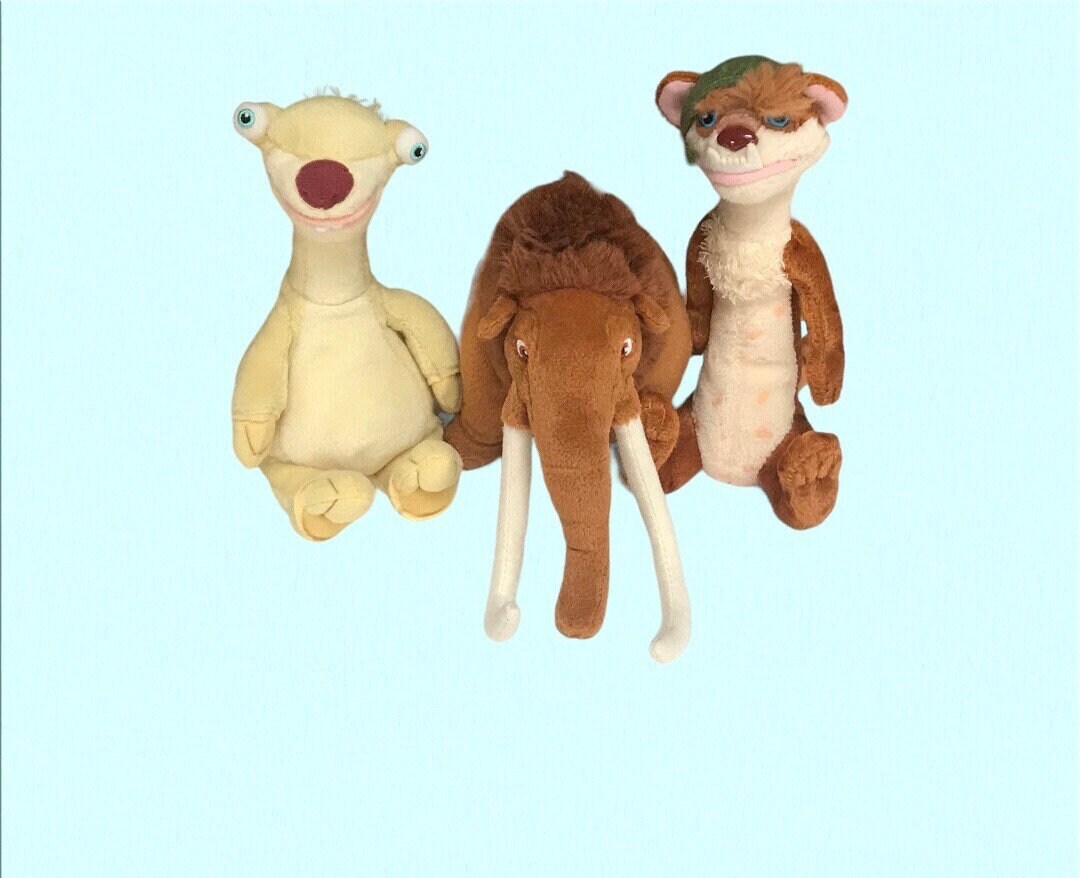 Set of 3 Ice Age TY Beanie Babies Sid Manny Buck 2009 Dawn - Etsy