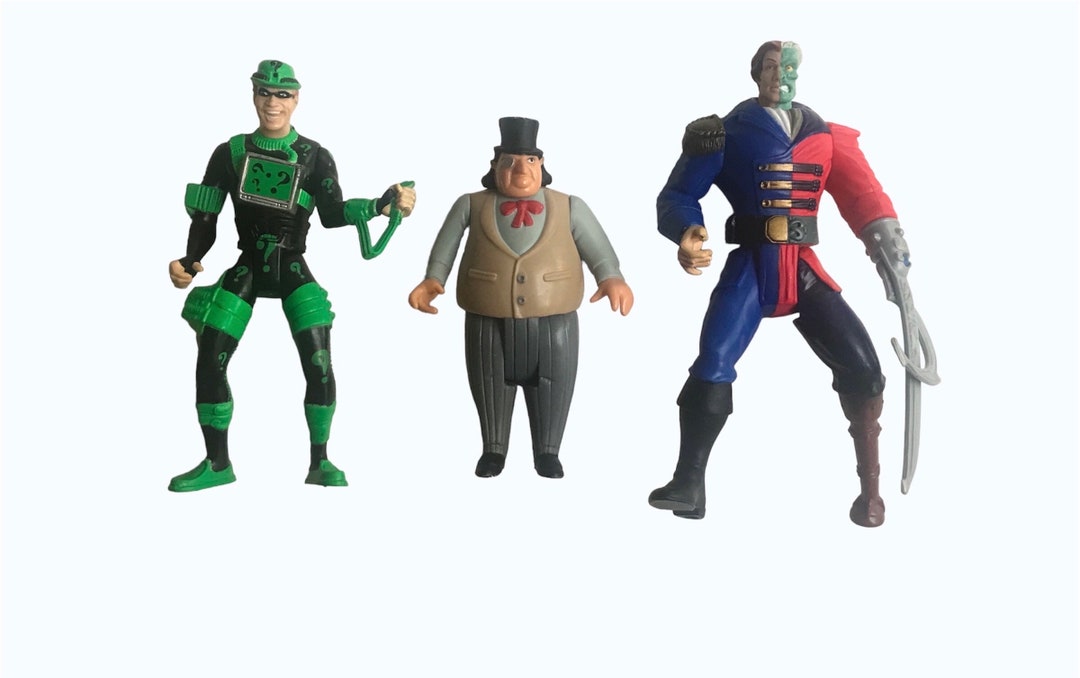 Set of 3 90s Batman Villain Action Figures the Riddler, Penguin, Pirate ...