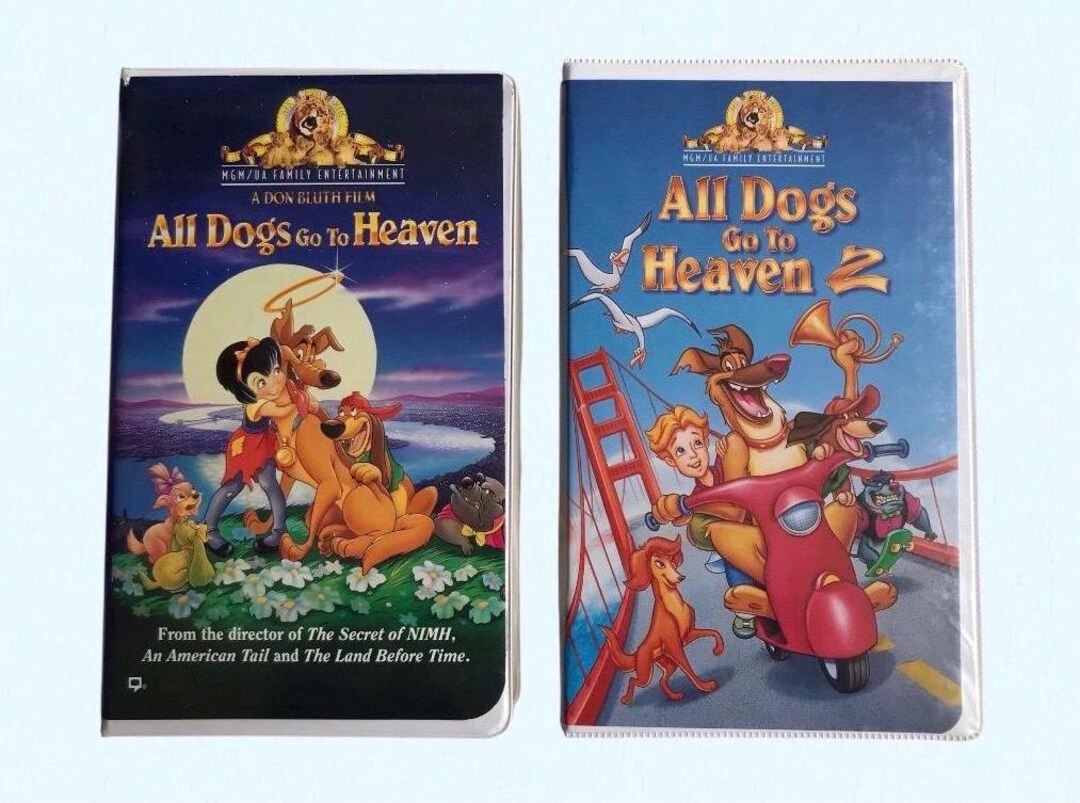 All Dogs Go to Heaven VHS Movies 1990s Don Bluth ADGTH 1 & 2 Video ...