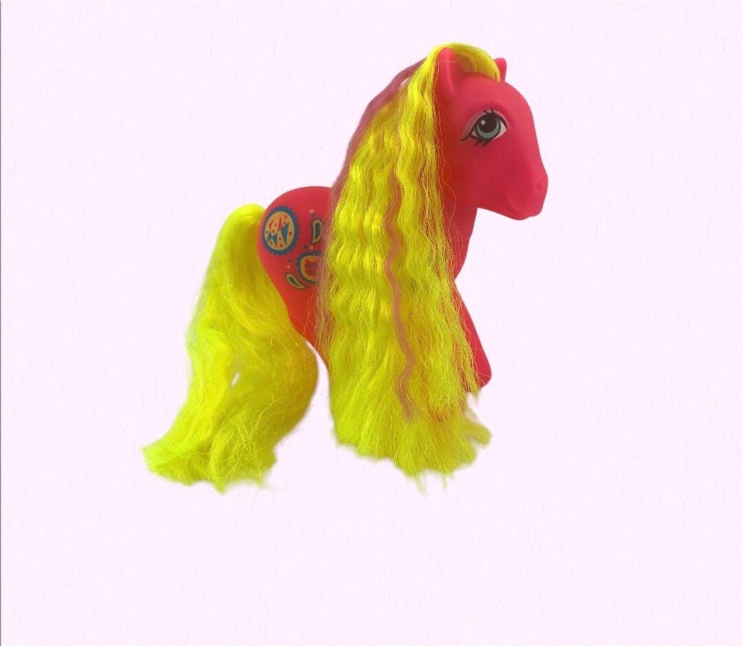 1987 My Little Pony Sweet Notes 5" Hasbro Rockin Beats G1 MLP Plastic ...