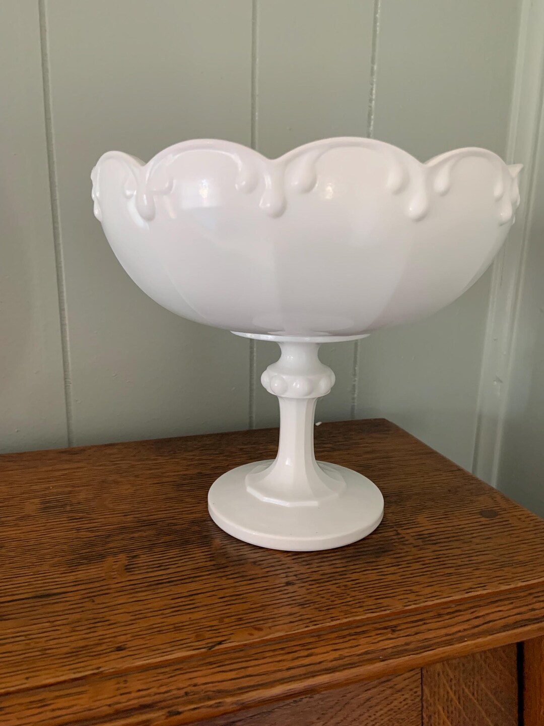 Milk Glass Pedestal Dish - Etsy