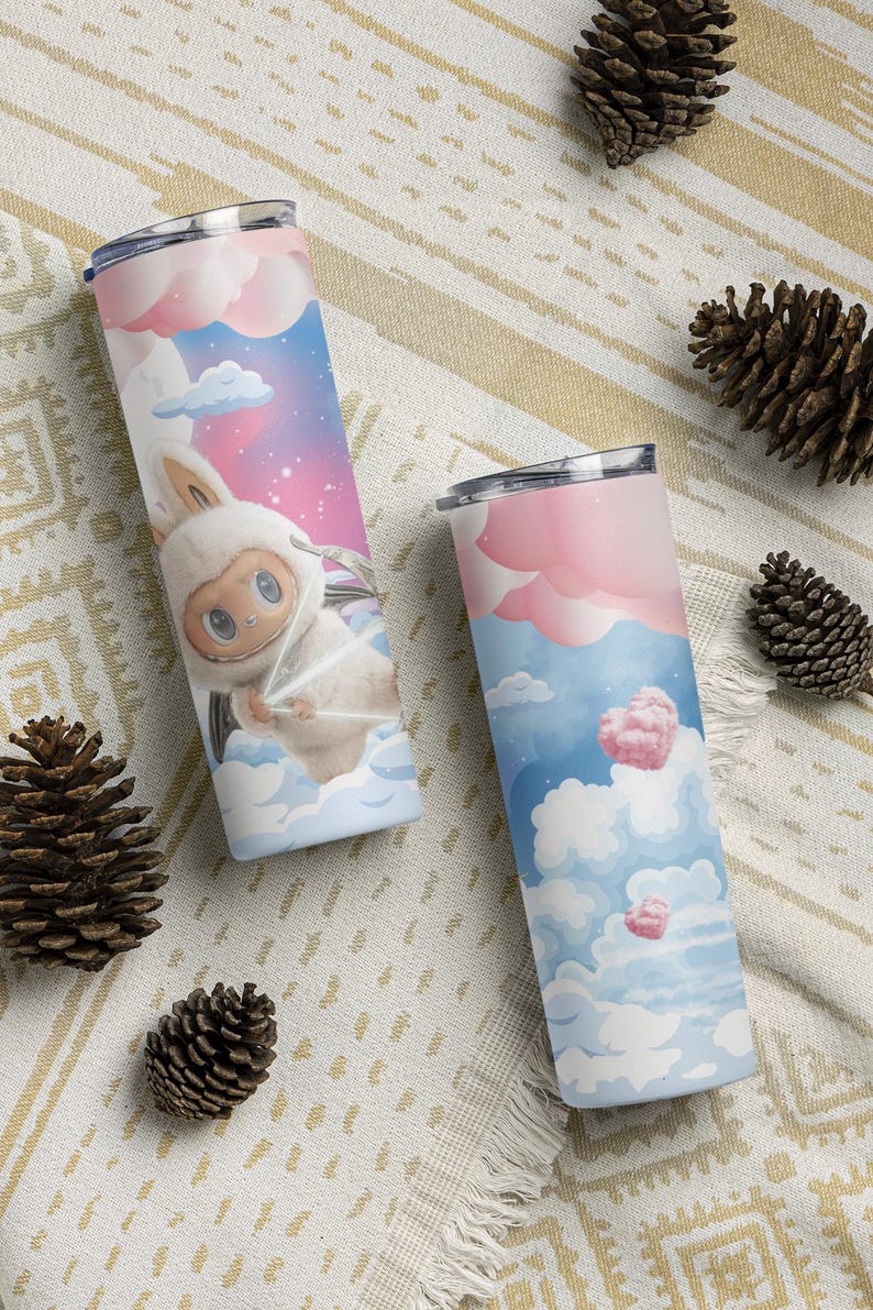 Labubu Angel Monster , Labubu Popmart, 20 Oz Skinny Digital Wrap ...