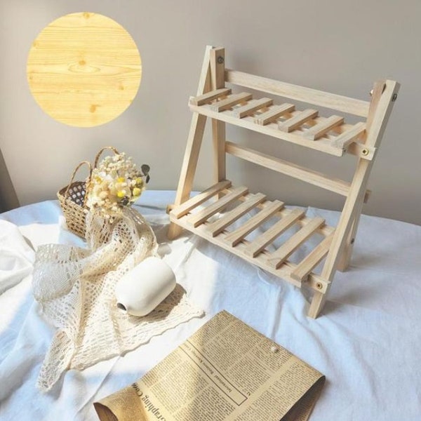 Wood Double Layer Rack - Etsy