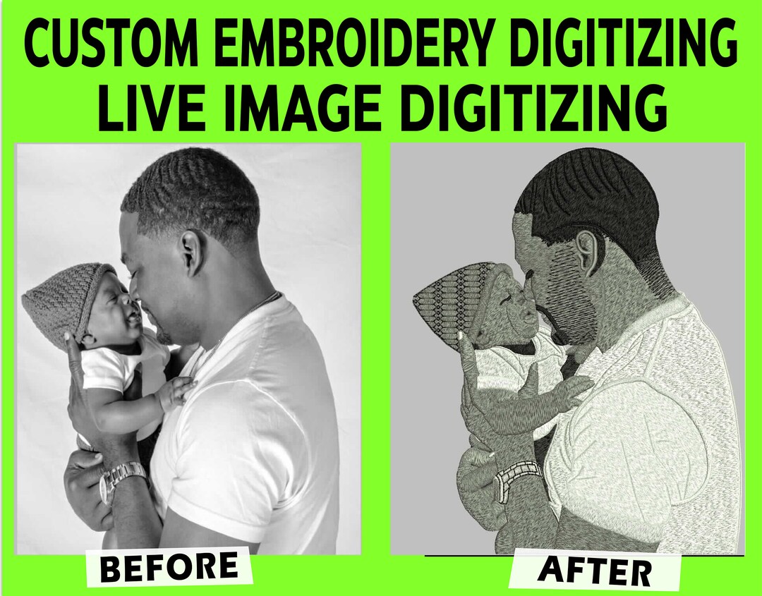 Custom Embroidery Digitizing: Pet & Portrait Digitizing - Etsy