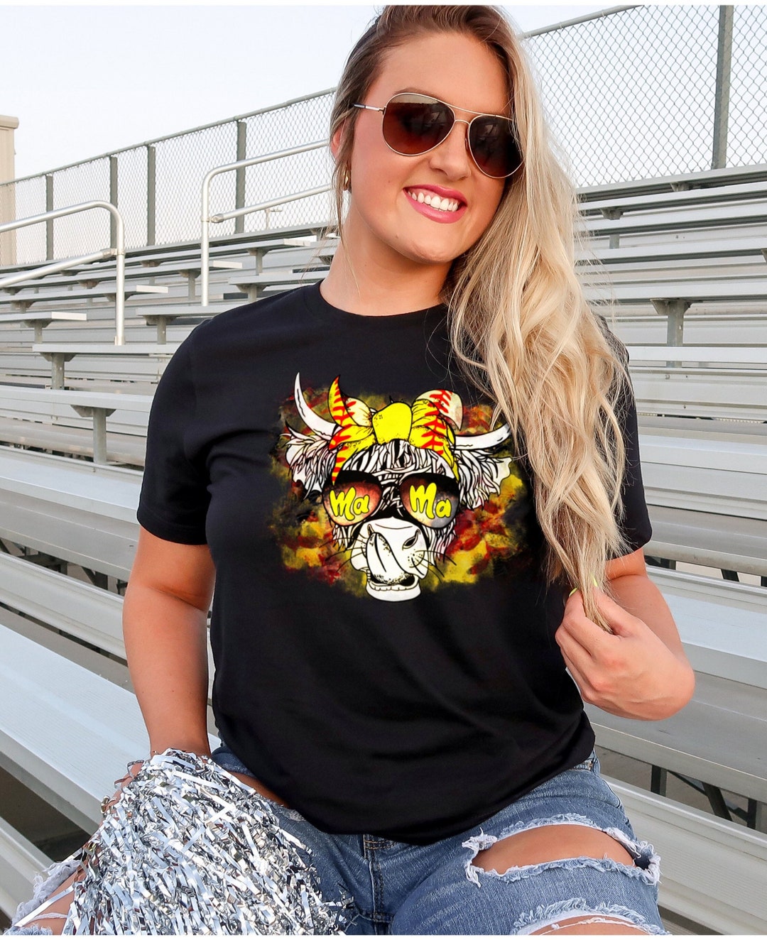 Softball Mom, Softball Png, Softball Highland Cow, Trendy Mom, Sports ...