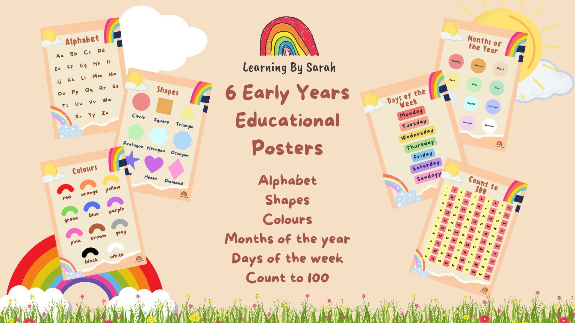 6 Early Years Educational Posters Digital Download - Etsy