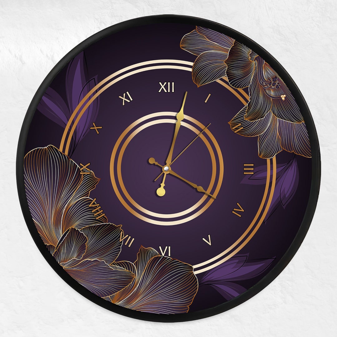 Wooden Wall Clock, Canvas Printing Wall Clock, Modern Wall Clock ...