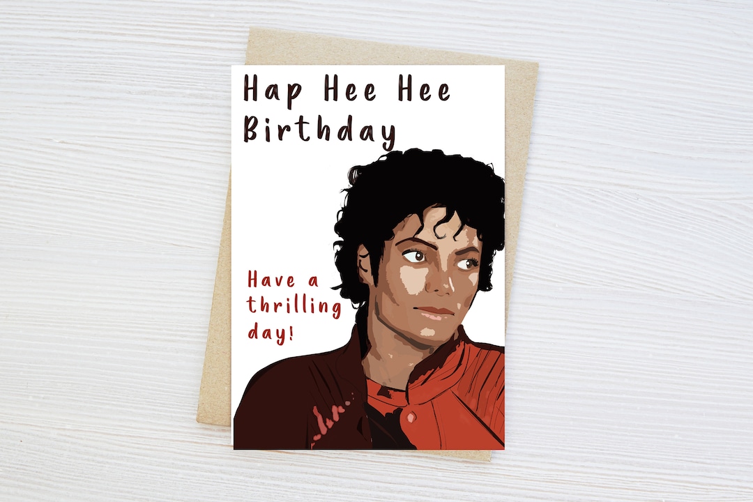 Michael Jackson Thriller Birthday Card Funny Birthday Card - Etsy
