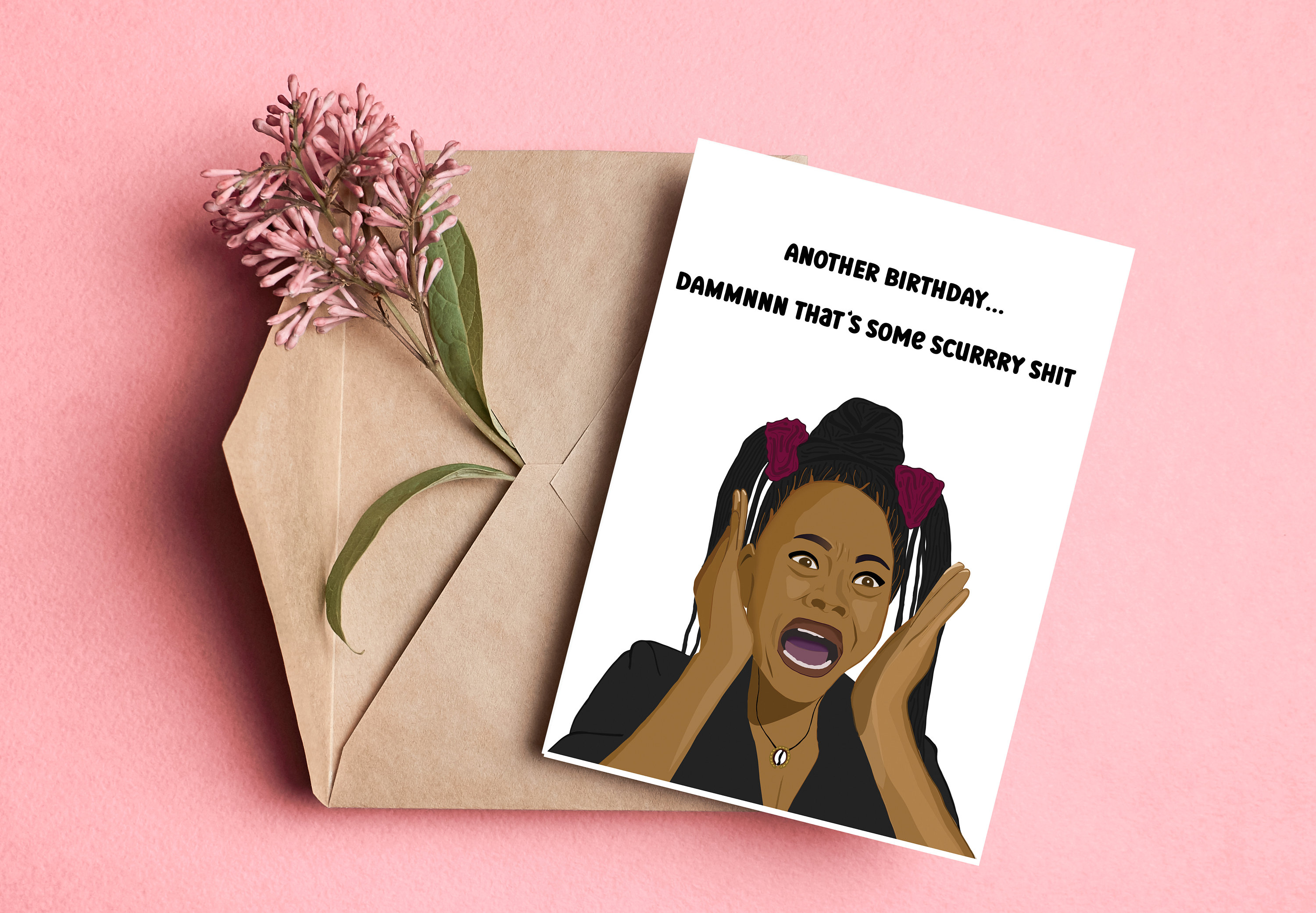 Scary Movie Brenda Meeks Funny Birthday Card, Horror Birthday Card ...