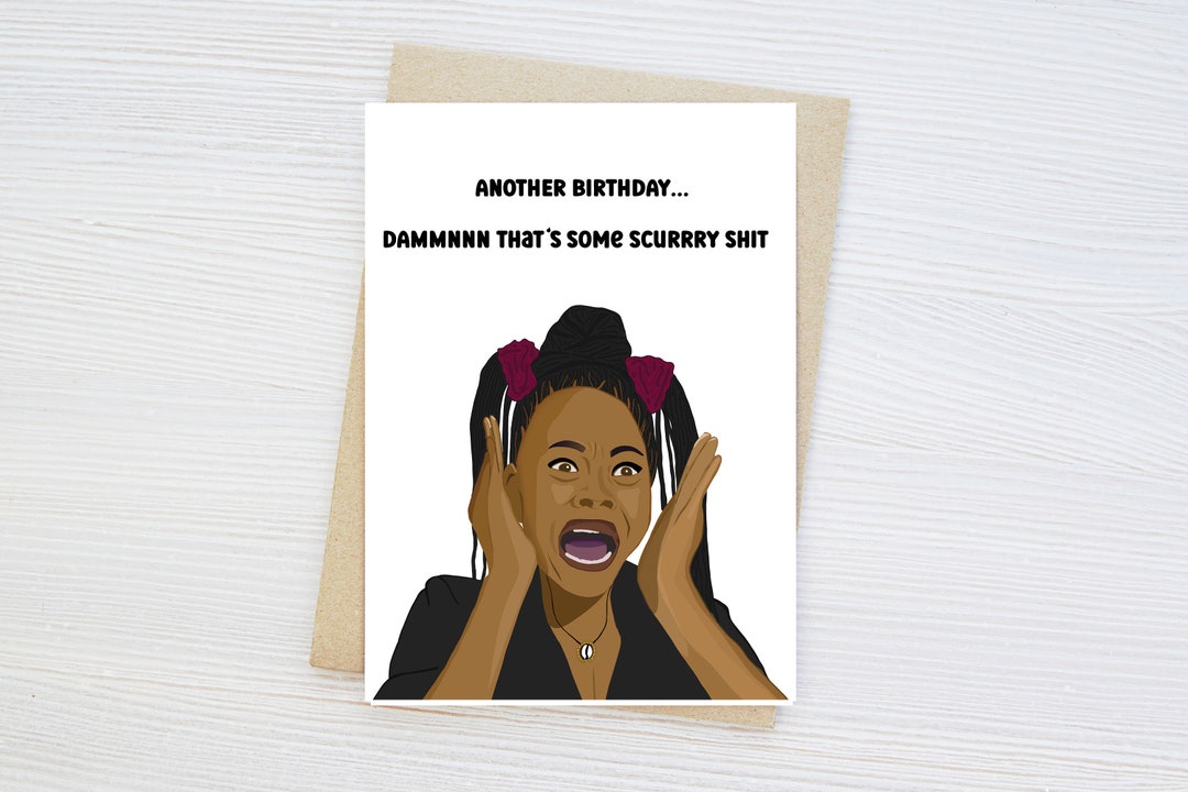 Scary Movie Brenda Meeks Funny Birthday Card, Horror Birthday Card ...