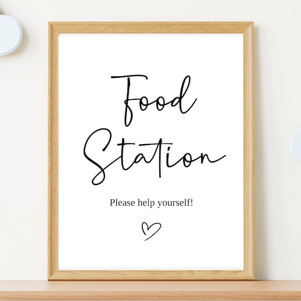 Food Station Signs - Etsy