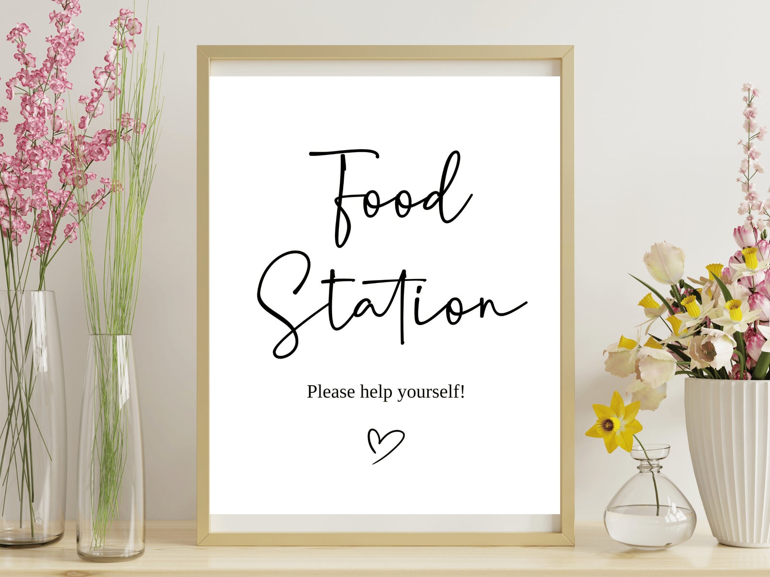 Minimalist Food Station Sign Minimalist Birthday Party - Etsy