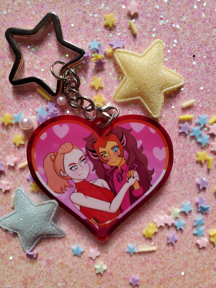 Catradora Princess Prom Heart Keychain - Etsy