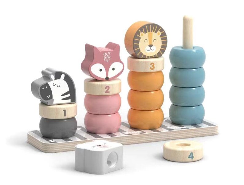 Geometric Wooden Animal Stacker Stacking & Nesting - Etsy