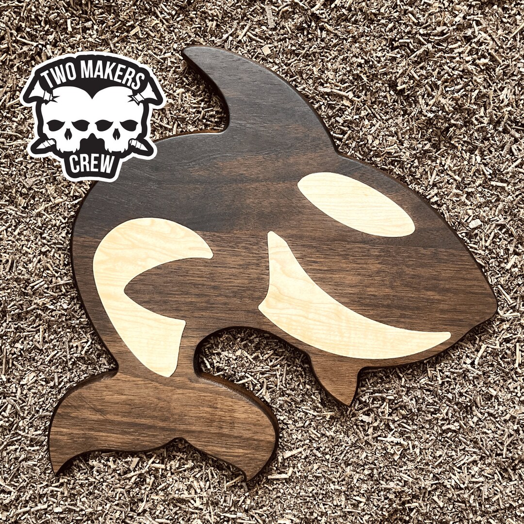 The Tillicum Killer Whale Orca Maple Walnut Serving Board. - Etsy
