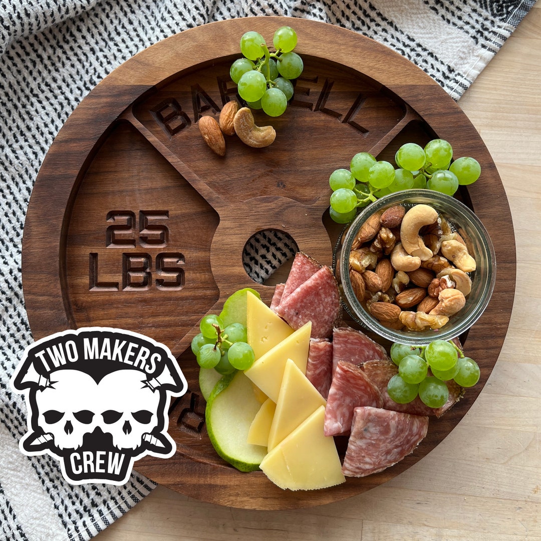 Weight Plate Board Gym Barbell Charcuterie and Cheese Tray - Etsy
