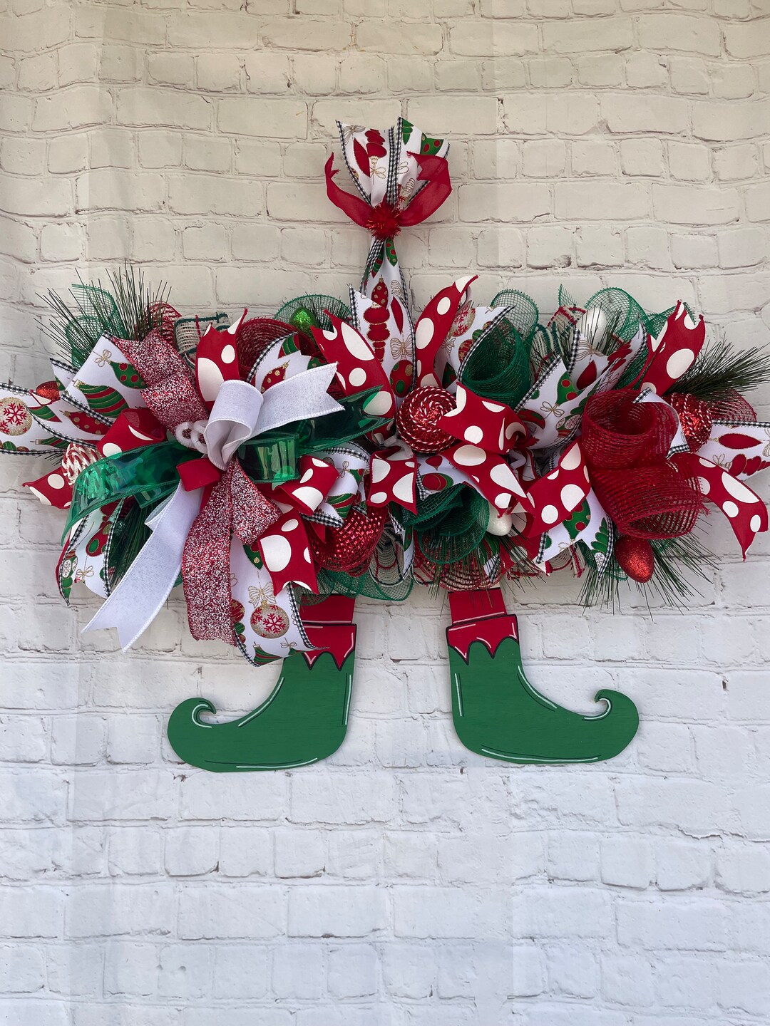 Christmas Elf Door Hanger, Christmas Decorations, Home Decor - Etsy