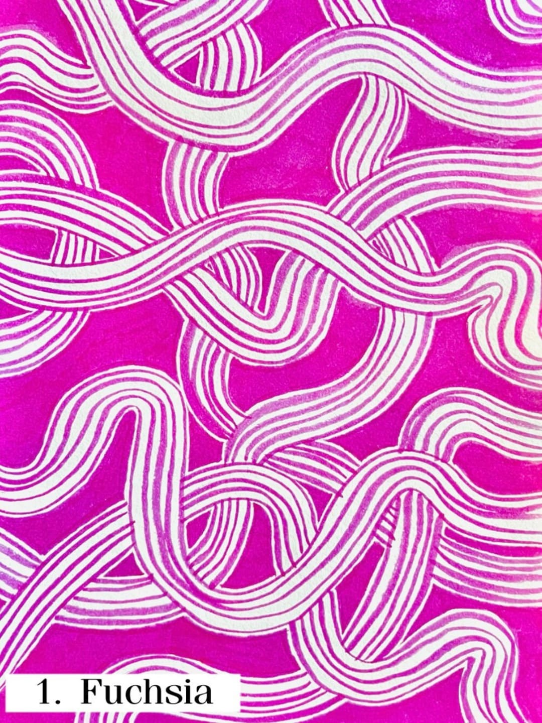 WIGGLE LINE ART Hand Drawn Ink Print 5x7in - Etsy