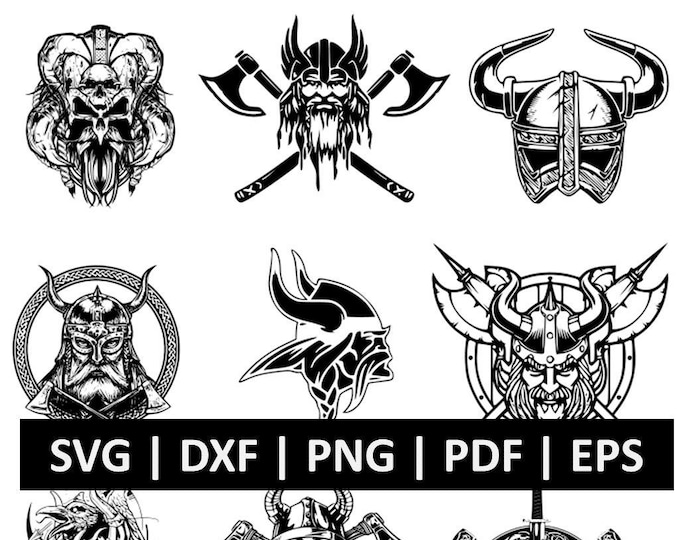 Viking Svg Bundle - Viking Tattoo Svg - Barbarian Svg - Odin Svg ...