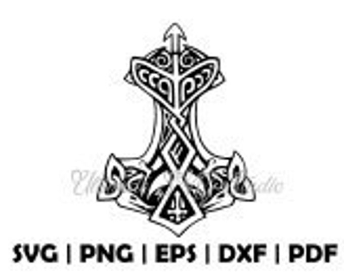 Mjolnir Svg Viking Svg Thor Svg Hammer Svg Odin Svg Norse Svg Celtic ...