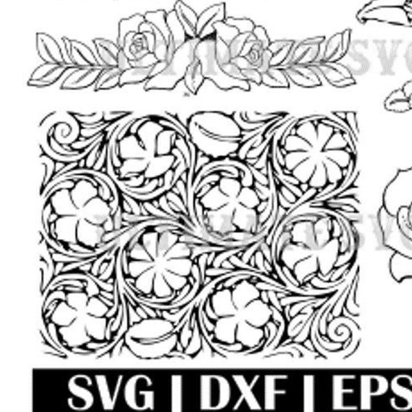 Sheridan Leather Tooling Pattern - Etsy