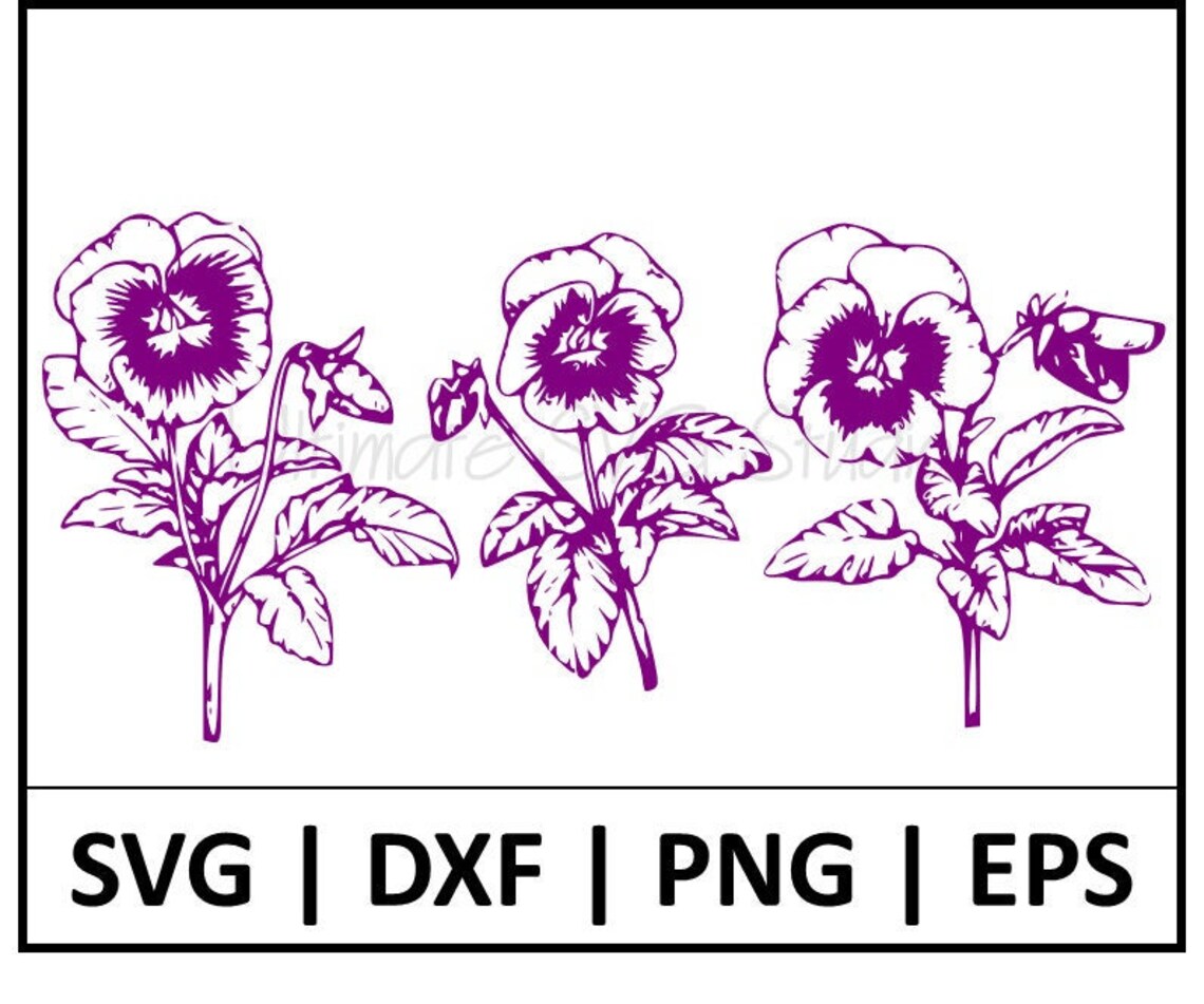Violet Flower SVG Flowers Svg Violets Svg Seamless - Etsy