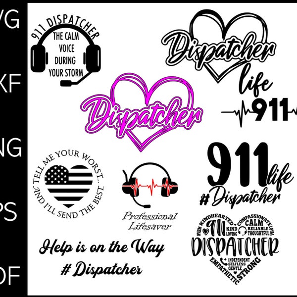 911 Dispatcher Svg - Etsy