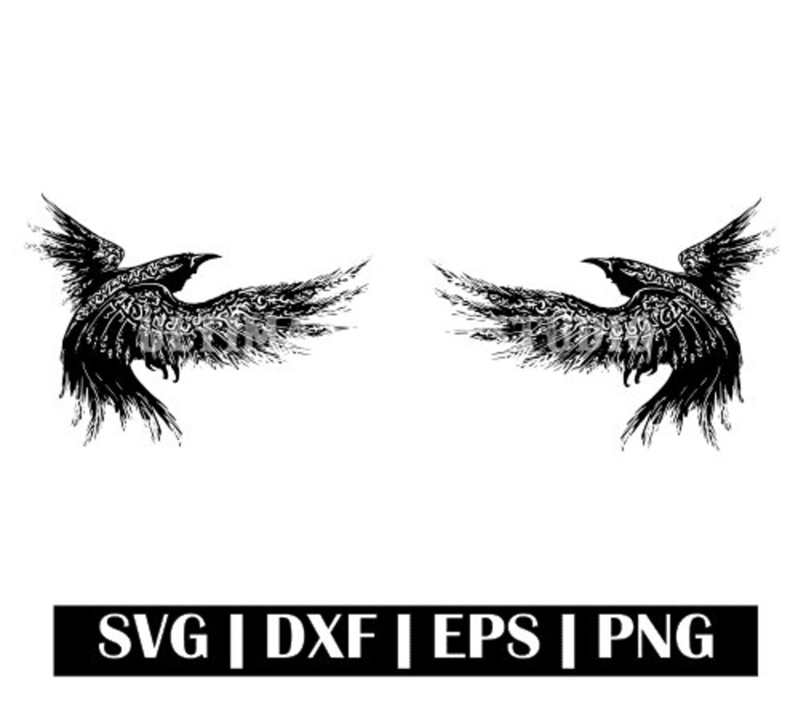 Raven SVG Viking Svg Odin Svg Norse Svg Seamless - Etsy