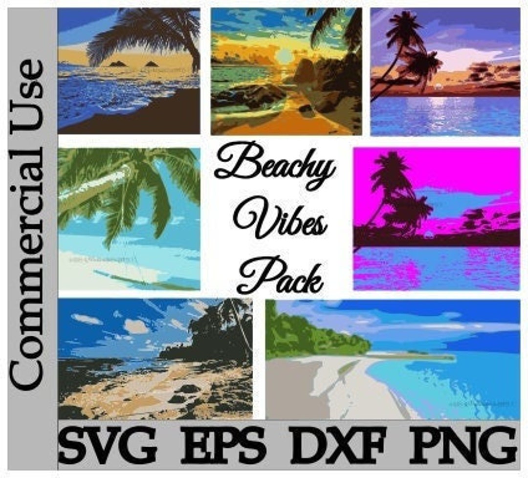 Beach SVG Bundle Ocean Svg Nature Svg Prints SVG Digital Svg Eps Dxf ...