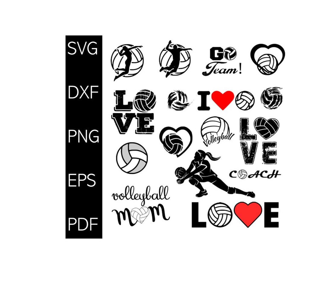 Volleyball SVG Bundle Sports SVG Volleyball Player Svg - Etsy