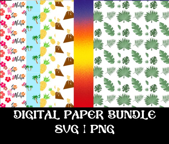 Hawaii Digital Paper Bundle Seamless Hawaiian Paper - Etsy
