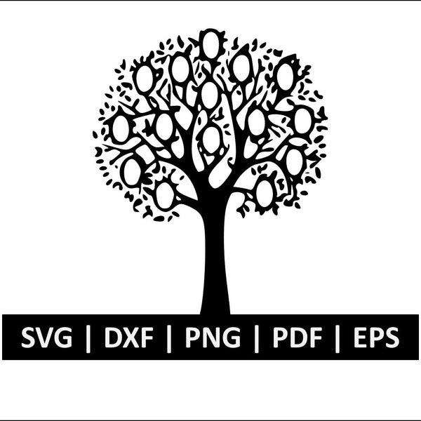 15 Member Family Tree Svg - Etsy